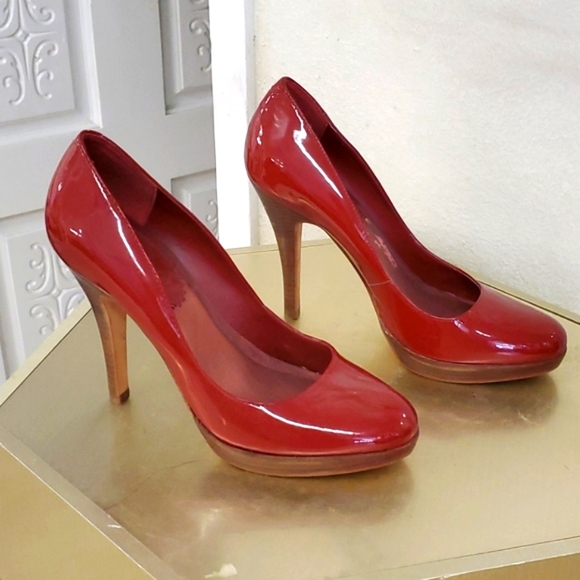 Aldo | Shoes | Aldo Candy Apple Red Leather Stiletto Heels | Poshmark